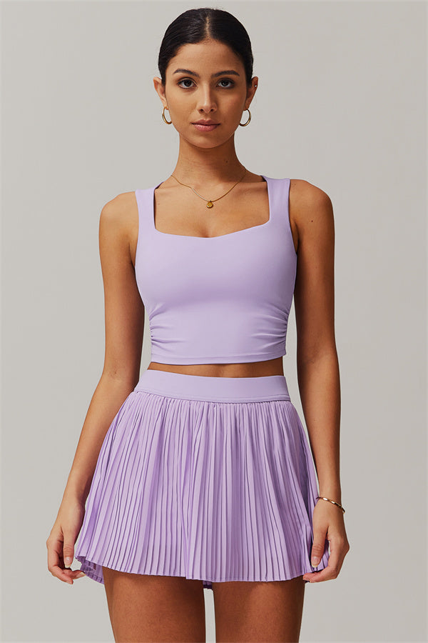 The Balance Crop Top Tennis Skirt 2-Piece Set – Sfigure